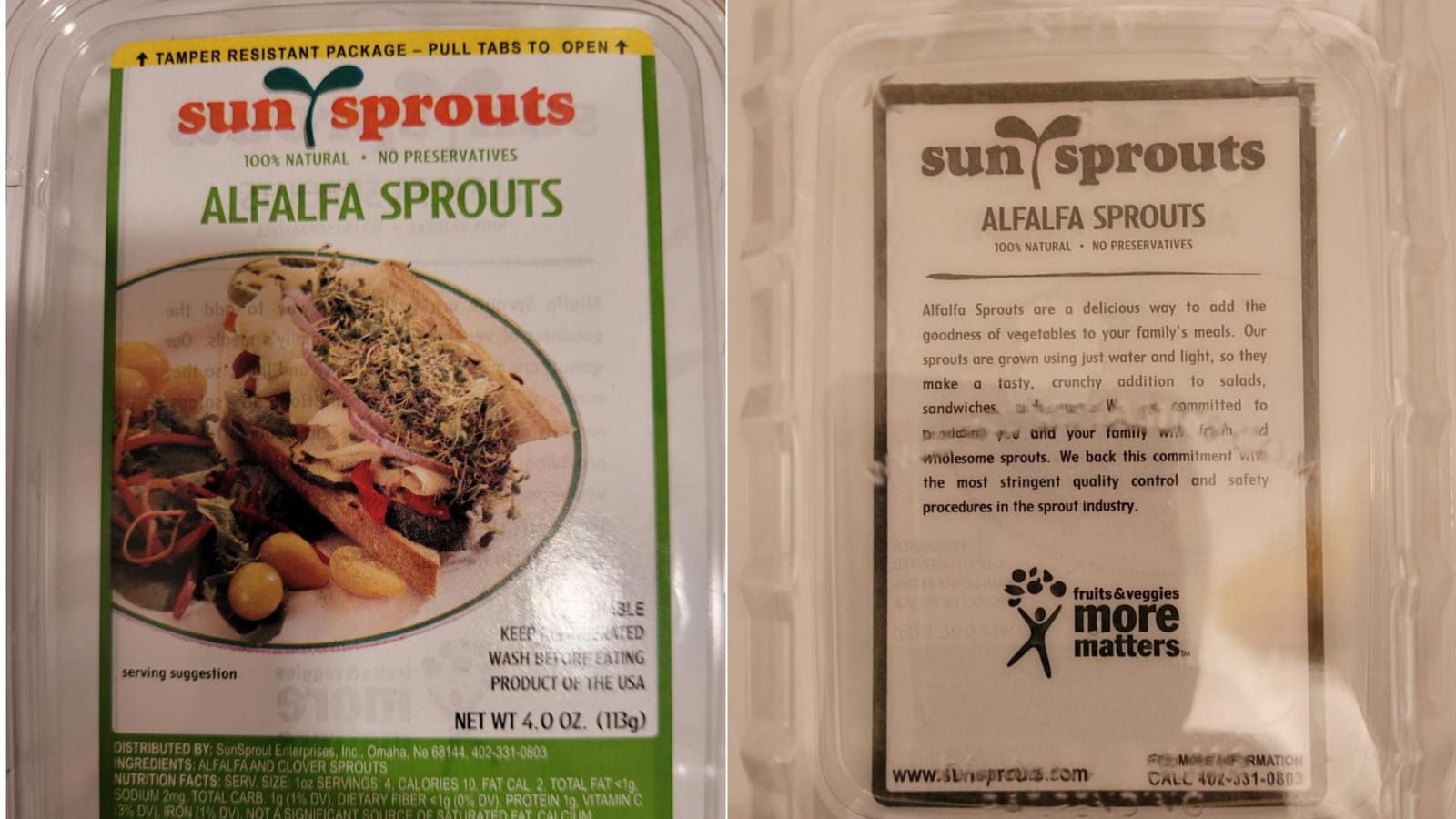 SunSprouts Alfafa sprouts recall: Reason, lot codes, and all you need ...