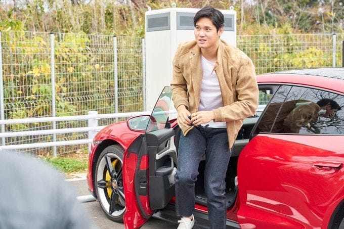 In pictures: MLB superstar Shohei Ohtani tests out Porsche 911 Carrera ...