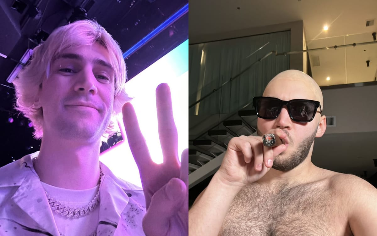 "Bottom G" - xQc reacts to Adin Ross' new look that resembles Andrew Tate