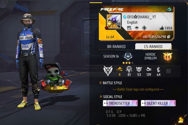 What is Dhanush FF Gamer's Free Fire ID? His stats, monthly income, and ...