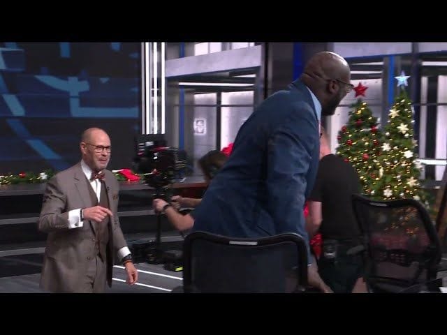 Shaquille O’Neal dives headfirst into Christmas tree after Ernie ...