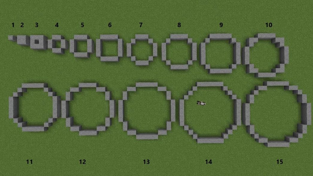 How to easily create circles in Minecraft