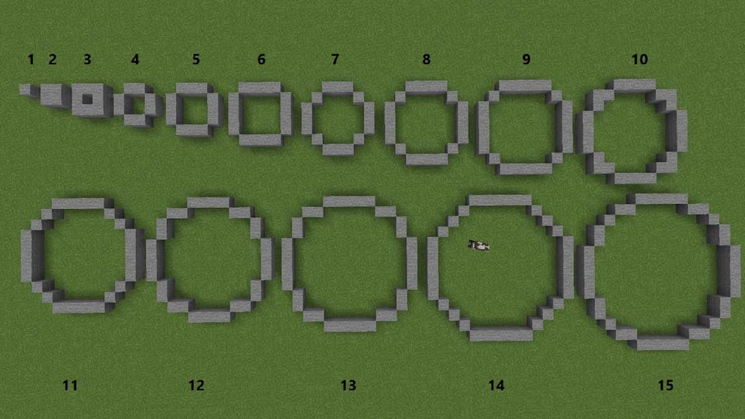 How to easily create circles in Minecraft