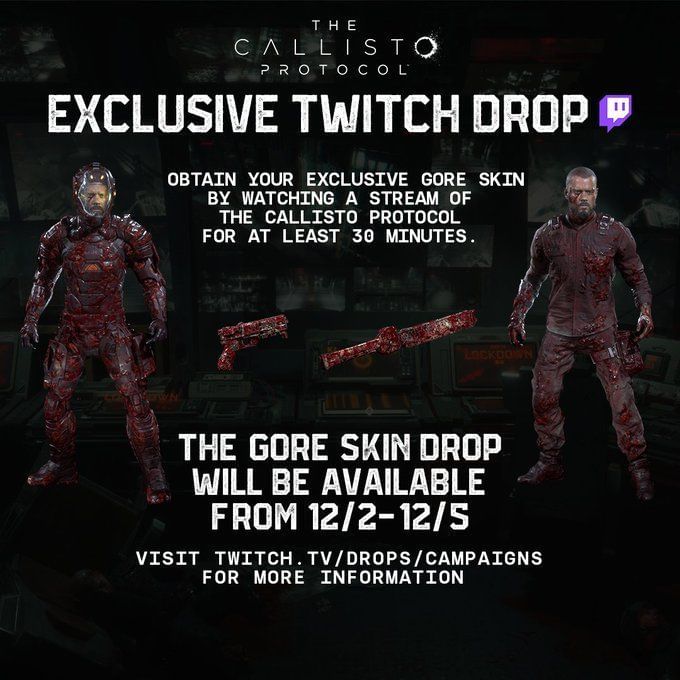 How to get Twitch exclusive Gore Skin in The Callisto Protocol