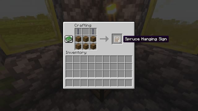 How to craft and use hanging signs in Minecraft 1.20 update