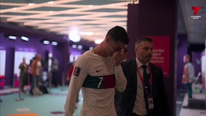 Cristiano Ronaldo leaves pitch in tears as Portugal crash out of 2022 ...