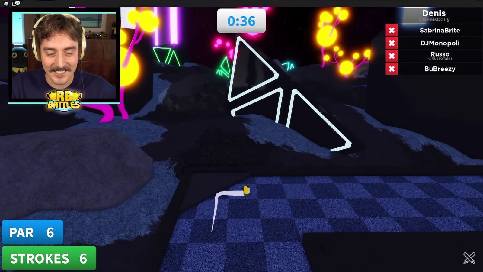 Denis vs Calixo playing Roblox Super Golf! in RB Battles Season 3 ...