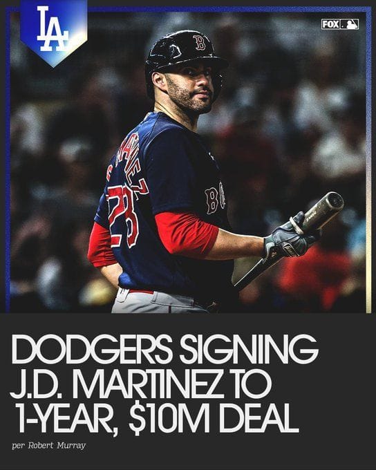 Martinez Dodgers: J.D. Martinez: How does the veteran slugger's addition benefit the Dodgers?