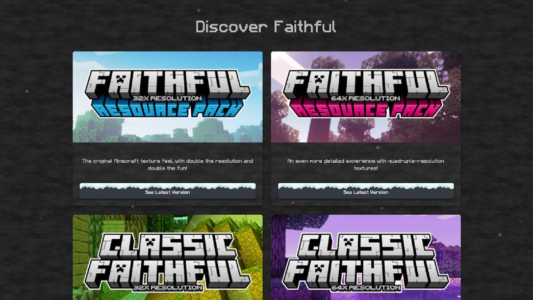 How to download Faithful texture pack for Minecraft