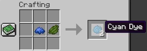 Dye Recipes in Minecraft