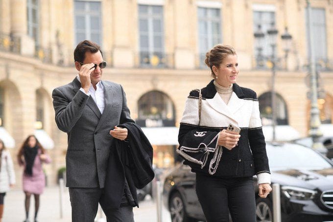 In pictures: Roger Federer cuts a striking figure while being ...