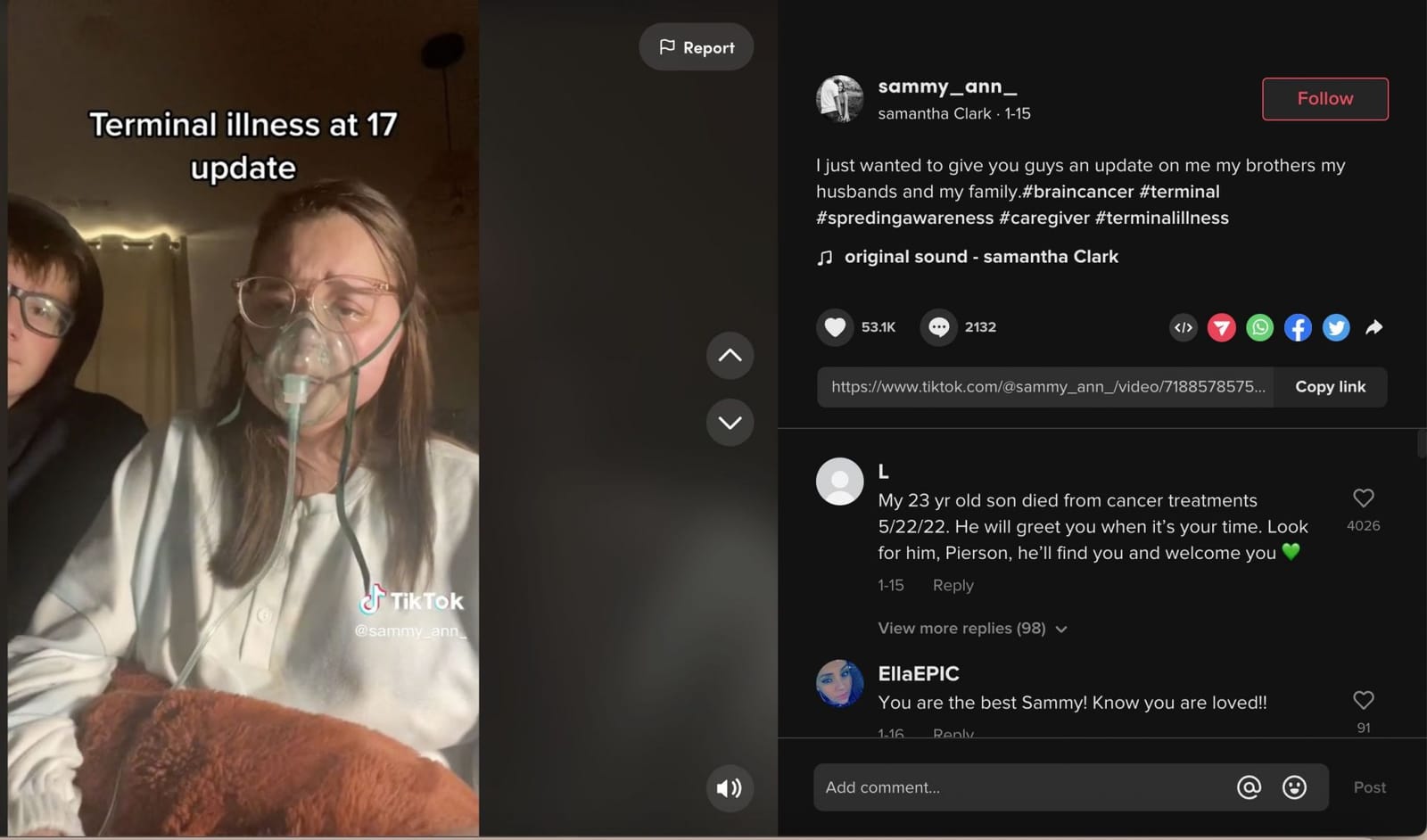 What happened to Samantha Ann Clark? Tributes pour in as TikToker dies ...