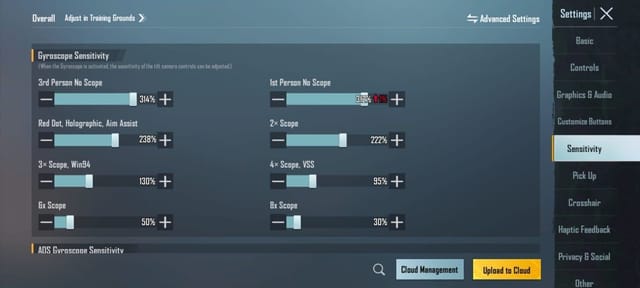 Best sensitivity settings for BGMI in 2023