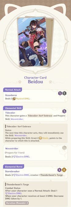 Genshin Impact TCG: Klee and Beidou cards officially revealed