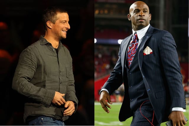 “This ain’t cool” – Bear Grylls had Deion Sanders terrified on the edge ...