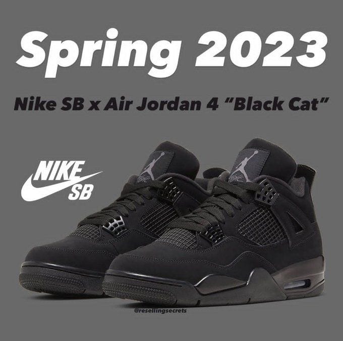 Nike SB: Nike SB x Air Jordan 4 “Black” shoes: Where to buy, price, and ...