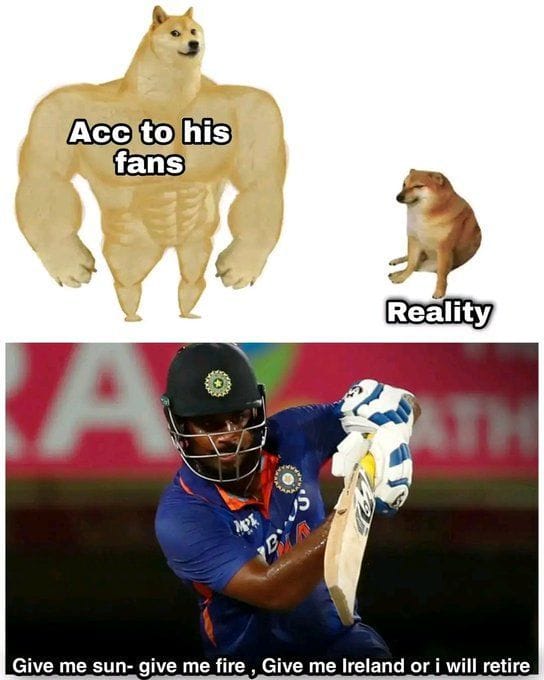 Top 10 funny Sanju Samson memes after his batting failure in the 1st ...