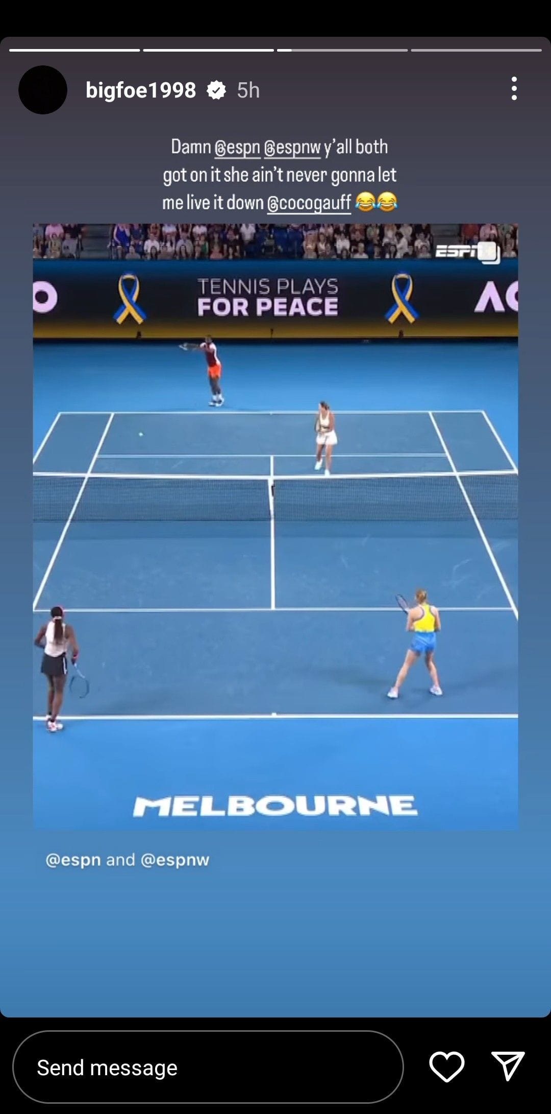 Coco Gauff never going to "let me live it down," jokes Frances Tiafoe ...