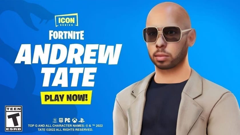 Andrew Tate Fortnite skin art is taking over the internet