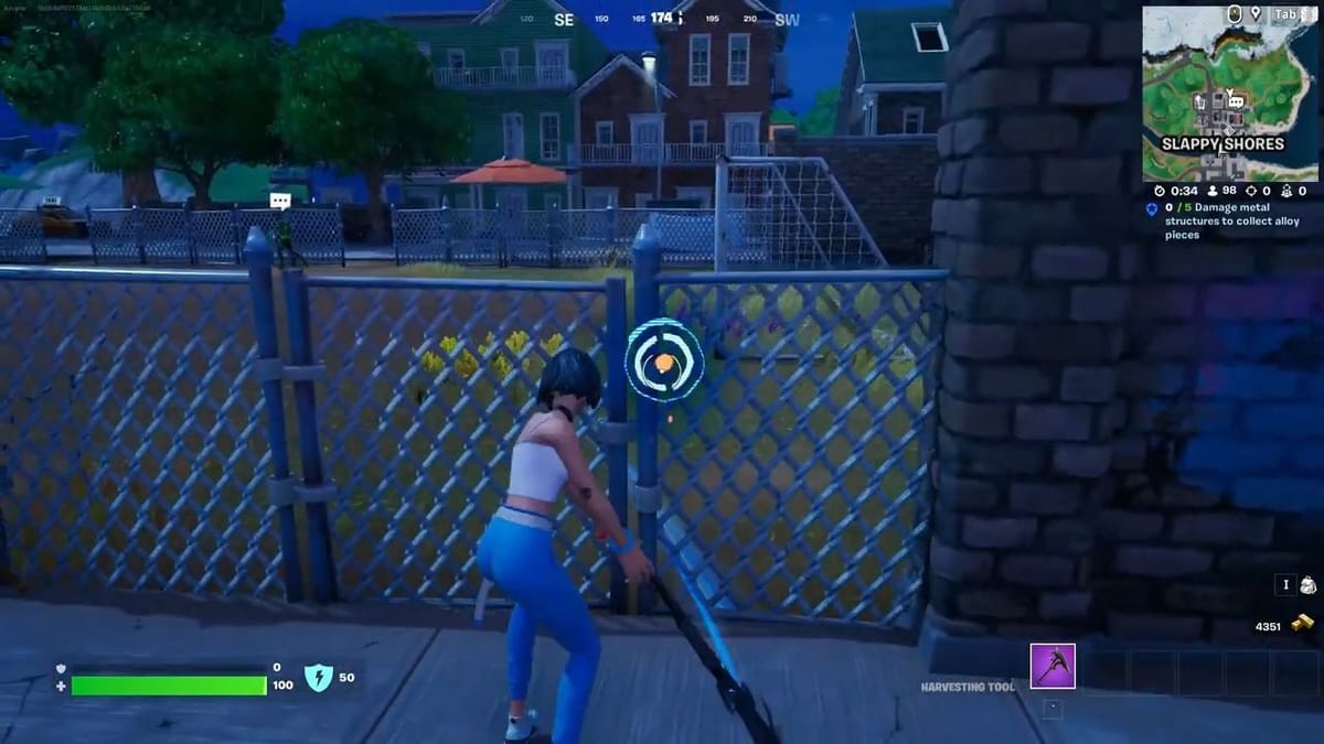 How to damage metal structures to collect Alloy Pieces in Fortnite