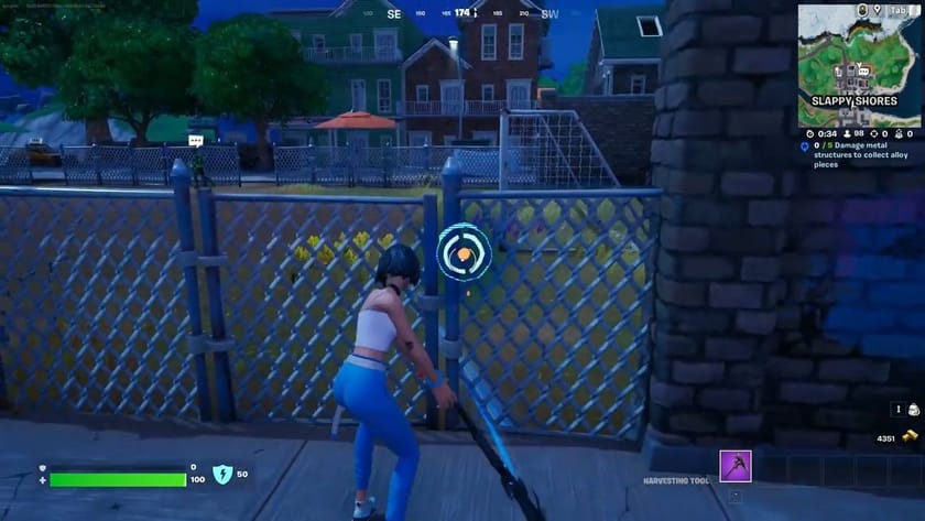 How to damage metal structures to collect Alloy Pieces in Fortnite