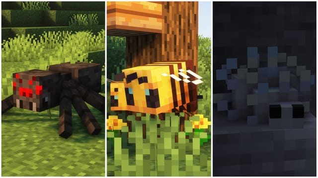 Every arthropod mob in Minecraft