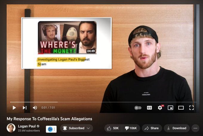 "Massively disappointed" - Streamers react to Logan Paul's response to ...
