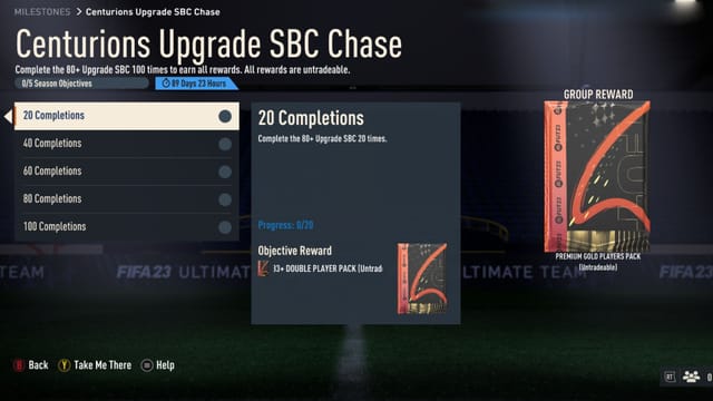 FIFA 23 Ultimate Team 80+ Upgrade SBC and Centurions Upgrade Chase Objective: How to complete ...
