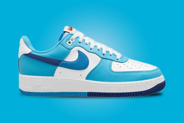 Nike Air Force 1 Low Split "Light Photo Blue Deep Royal Blue" shoes ...