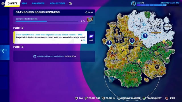 How to collect three objects to act as AI test vessels in a single ...