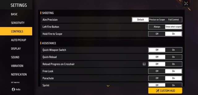 Best Free Fire MAX settings to use in 2023