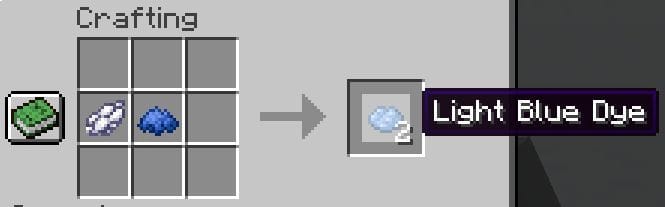Dye Recipes in Minecraft