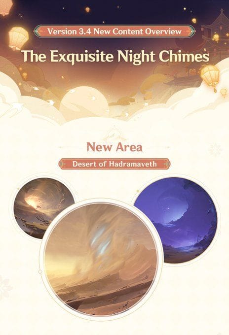 Genshin Impact 3.4 update countdown and server maintenance compensation