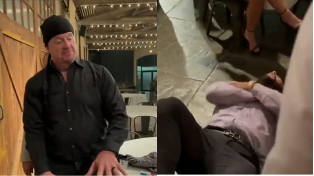 WWE: [Watch] The Undertaker knocks down a fan in restaurant with a chop