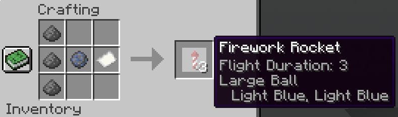 Firework Recipes in Minecraft
