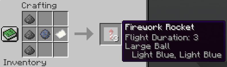 Firework Recipes in Minecraft