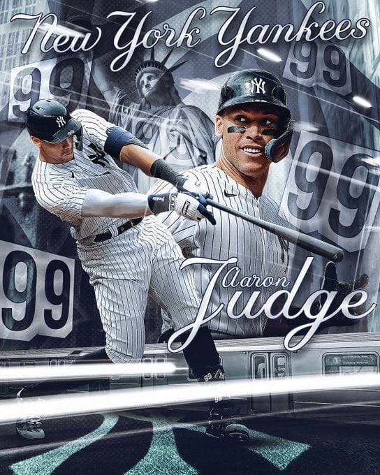 Attendees chant in unison in favor of the Yankees after Aaron Judge ...