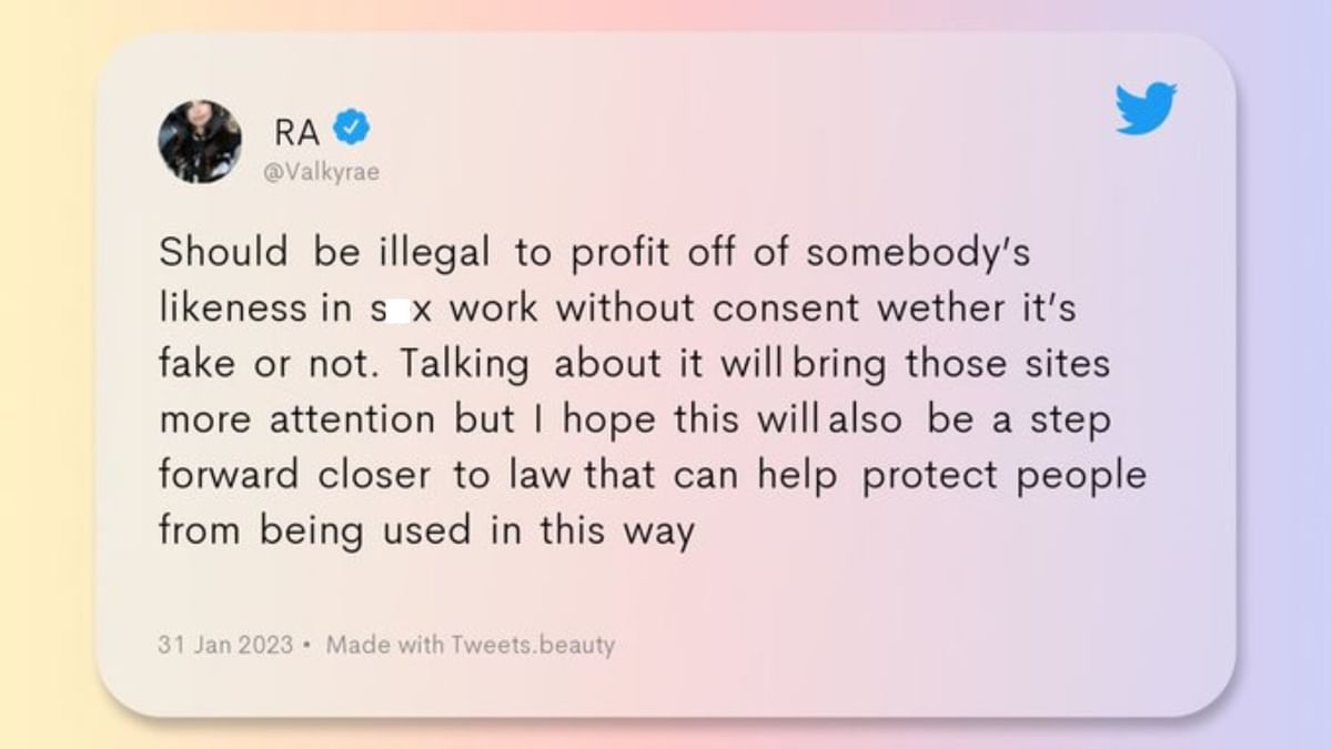 "Should be illegal to profit off of somebody’s likeness in s*x work ...