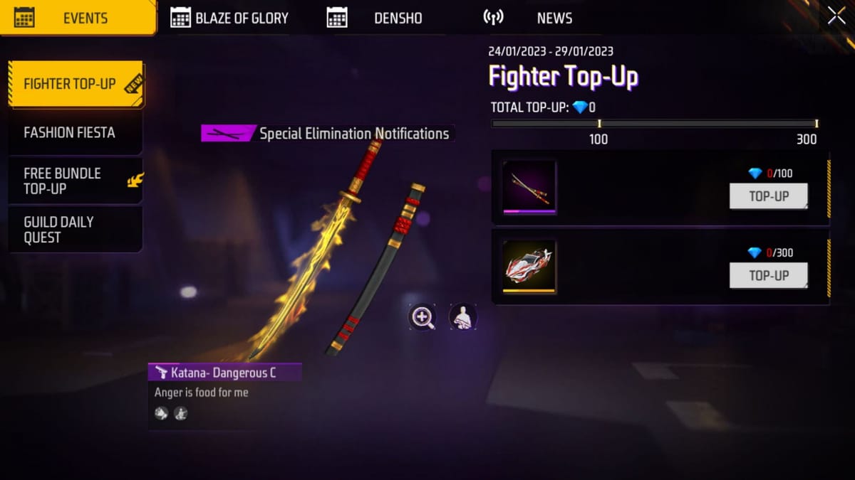 New Free Fire MAX Fighter Top-Up event: How to get free Dangerous Curse ...