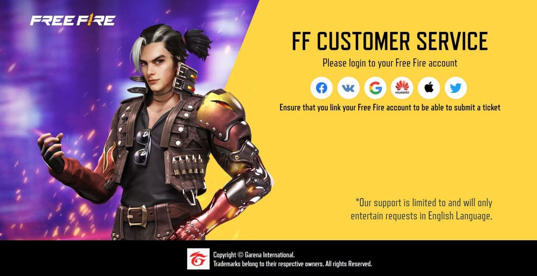 How to contact Free Fire support for ID unban