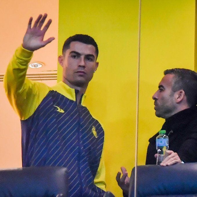 Cristiano Ronaldo spotted cheering for Al-Nassr from the gym as ...