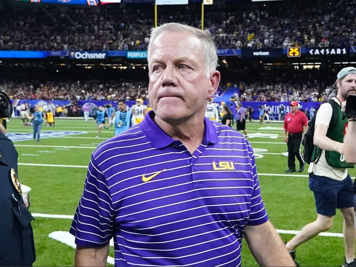 Who were the last three football coaches for the LSU Tigers?