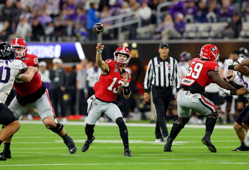 Most points scored in a College Football Championship game: Georgia ...