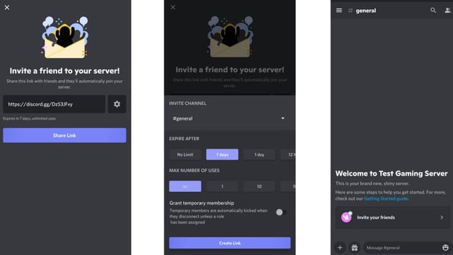 How to create a Discord server with different channels and invite members