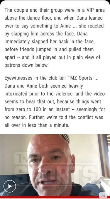 Dana White's wife releases statement on his "out of character" slapping ...