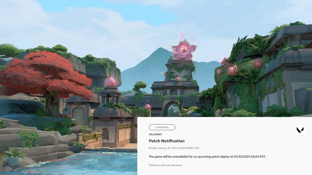 Valorant servers will go down from 6 am PST for new map Lotus, Patch 6. ...