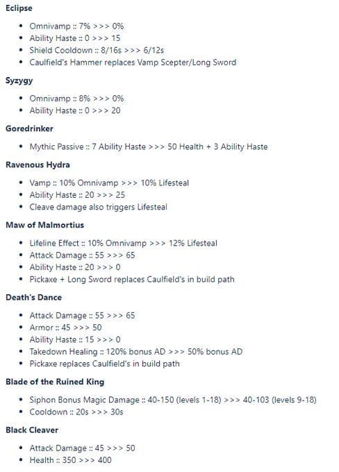 Major fighter item changes hit League of Legends patch 13.2 PBE cycle ...