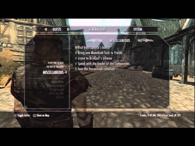 All marriage options in The Elder Scrolls V: Skyrim