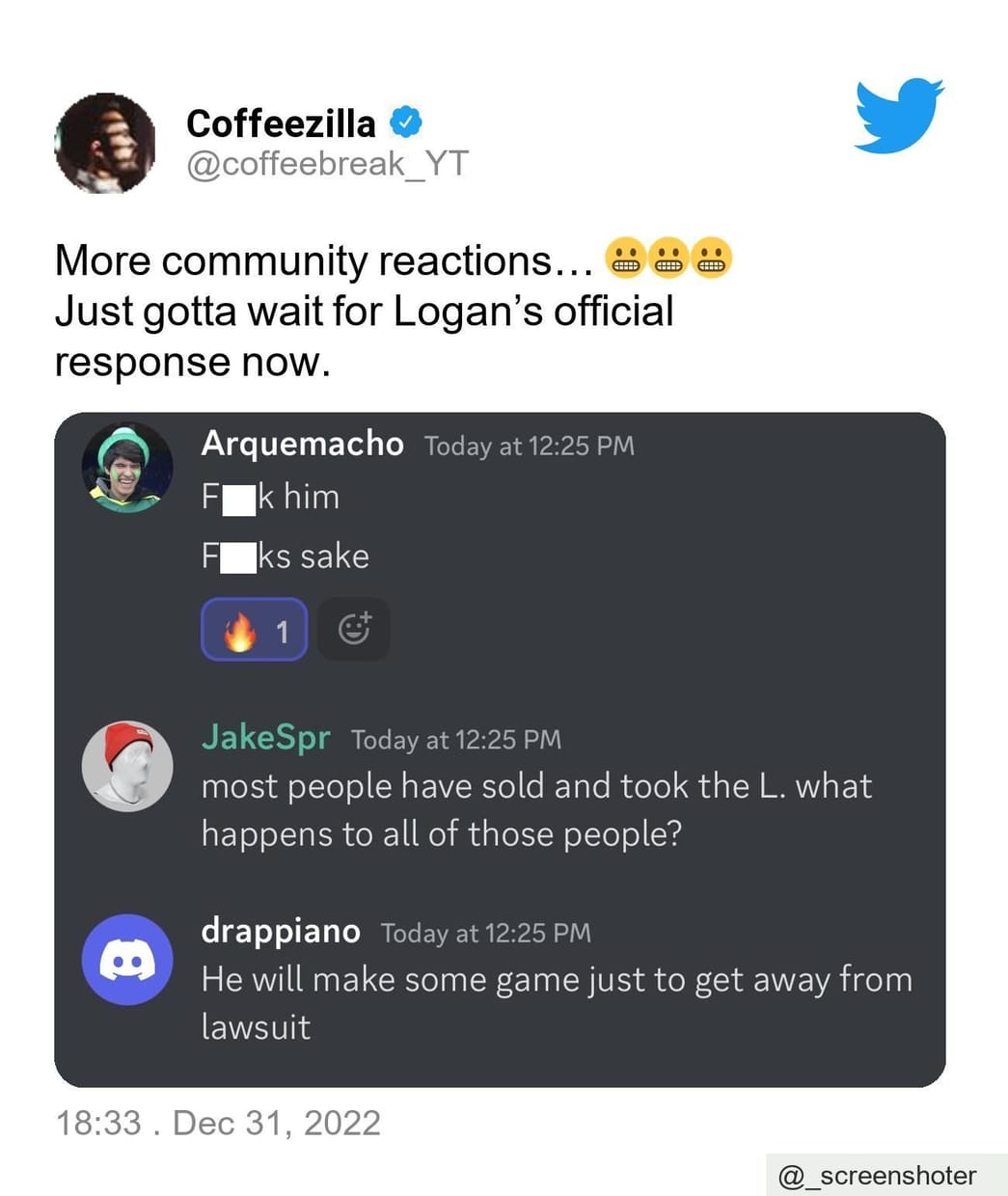 Logan Paul posts in the CryptoZoo Discord for the first time since its ...