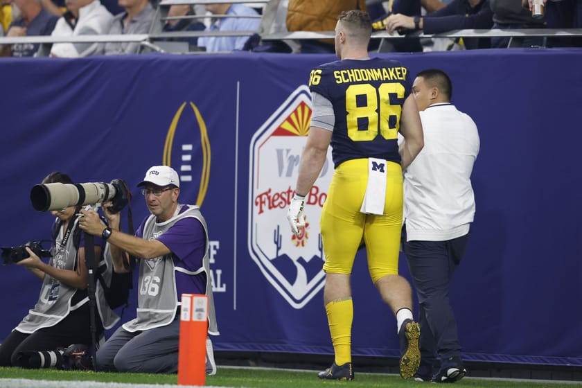 Luke Schoonmaker 2023 NFL Draft projection: How high could Michigan ...